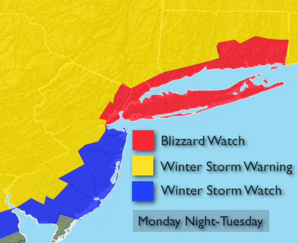 5PM Sun: Blizzard Watch & Winter Storm Warnings for Tuesday... | John ...